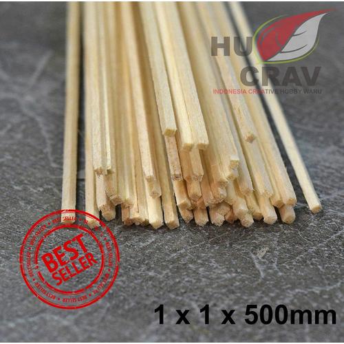 Jual Balsa Stik 1x1 x500mm Panjang 50cm Balsa Stick Sticks Kayu Maket ...