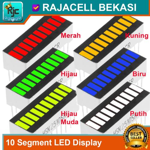 Jual Led Bar Bargraph 10 segment LED Display Indikator LED kotak DIP ...