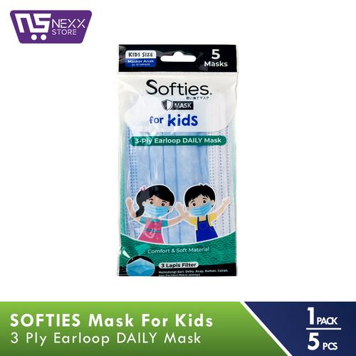 Jual SOFTIES for KIDS -- Daily Masks / 5 pcs Masker - Jakarta Pusat ...