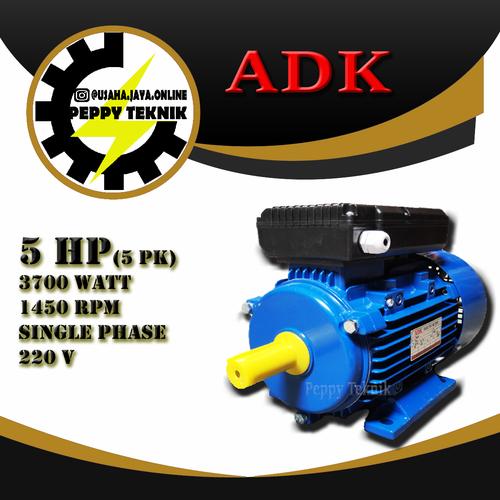 Jual Dinamo/Motor Listrik 5 HP (3.7kw) 4 Pole 1 Phase 220 Volt - Kota Surabaya - Peppy Teknik ...