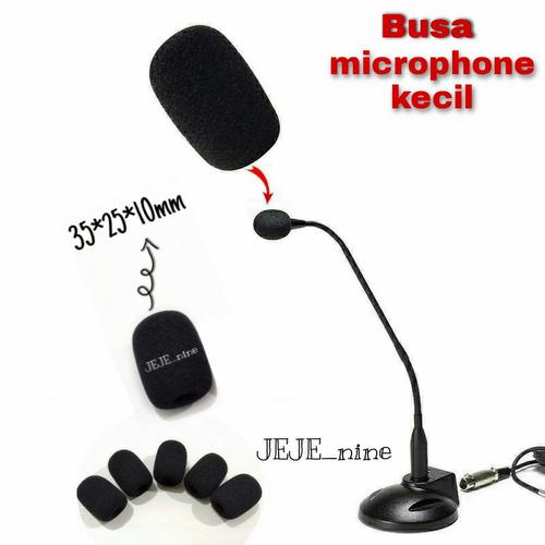 Jual foam spon mic meja podium / clip on kecil/ busa mic mini headset ...
