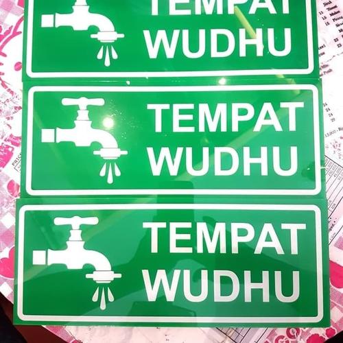 Jual plat / akrilik tempat wudhu 30X10CM / sign tempat wudhu - Jakarta ...