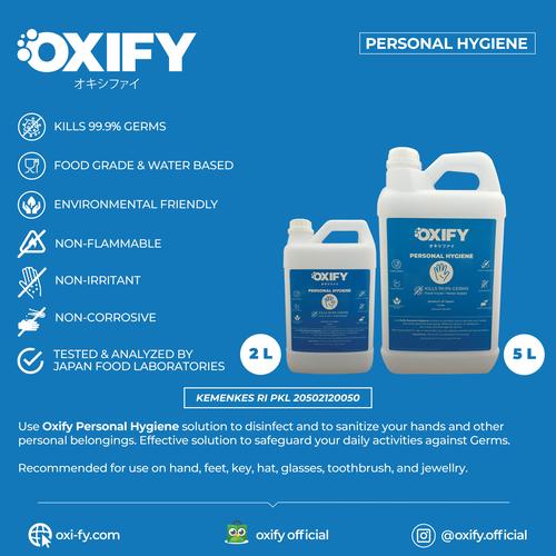 Jual OXIFY Personal Hygiene Water Based Sanitizer Disinfectant Japan 2L ...