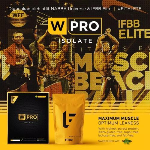 Jual Fitlife Wpro Iso Whey Protein Isolate 3.3lbs 1.5kg 50 serving ...