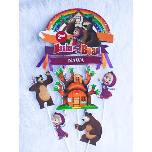 Jual Cake Topper Masha and the bear/ Topper Kue Marsha and the bear ...