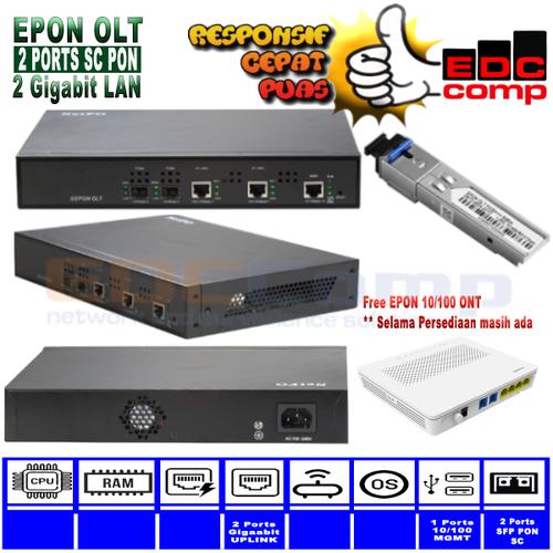 Jual OLT EPON 2 PON 2 Gigabit LAN + 1 SFP PX20+++| EPON OLT 2PON 2GE ...