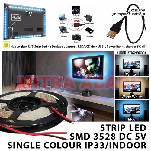 Jual LED Strip SMD 3528 Single Colour DC 5V IP33 ( INDOOR ONLY ...