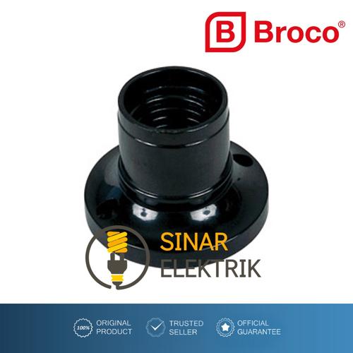 Jual Fitting Broco Plafon Bulat 210L Hitam Fitting Lampu Tempel E27 ...