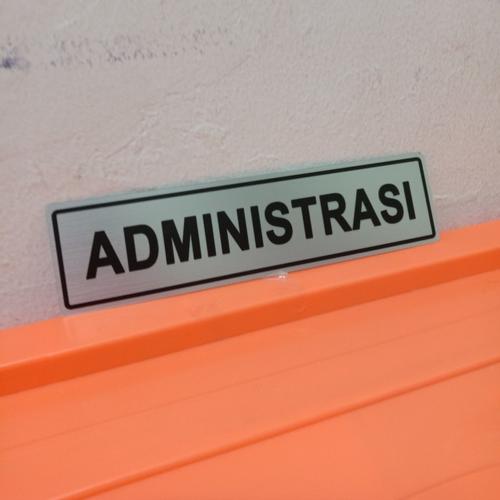 Jual sign label administrasi / rambu admin uk 4X18CM - Jakarta Barat ...