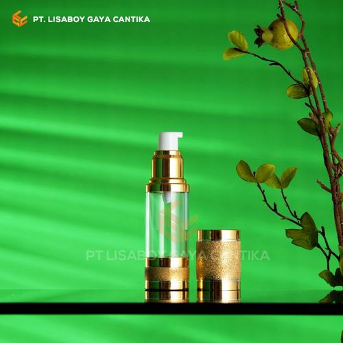 Jual BOTOL SERUM AIRLESS GOLD 30ML-BOTOL AILESS LUXURY GOLD 30ML - Kota ...