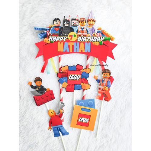 Jual Cake Topper Lego / Topper Tusukan Kue Lego / Hiasan Kue Lego ...