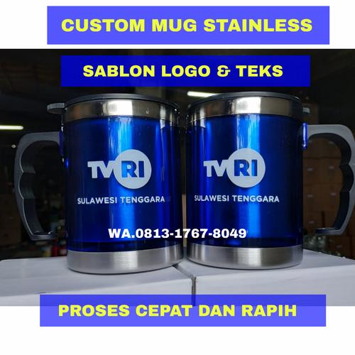 Jual MUG PROMOSI/CUSTOM MUG SABLON LOGO DAN TEKS - Putih Bening ...