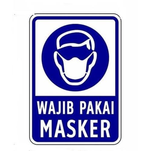 Jual stiker SIGN NEW NORMAL WAJIB PAKAI MASKER PROTOKOL COVID19 ...