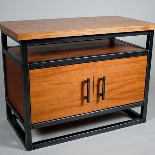 Jual bufet minimalis rangka besi industrial kayu jati . bufet retro ...