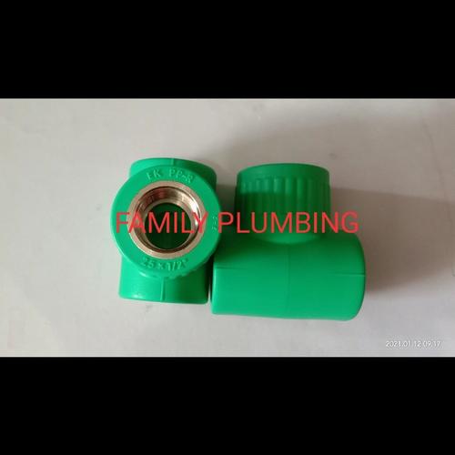 Jual TEE DRAT DALAM TDD FEMALETHREAD TEE TE T 25mm x 1/2" 25x1/2" 25x1 ...