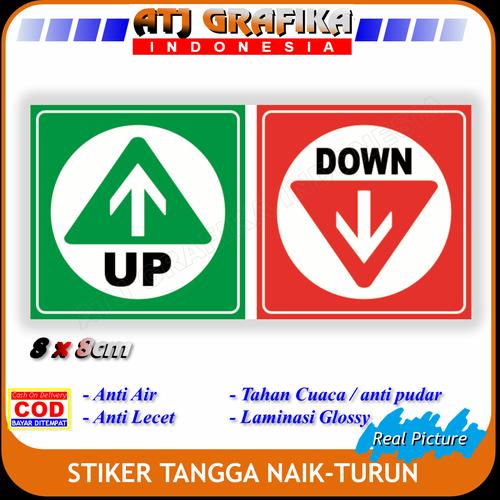 Promo Stiker Tangga naik turun sticker up down K3 safety kantor - Kab ...
