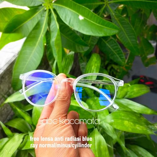 Promo kacamata bening transparan lensa anti radiasi blue ray komputer ...