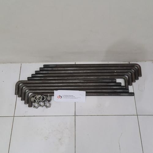 Jual BAUT ANCHOR BOLT / ANGKUR M22 (7/8") X 60CM X DRAT 10CM BAHAN AS ...