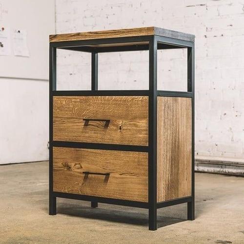 Jual bufet minimalis ruang tamu cabinet rangka besi kayu jati . bufet ...