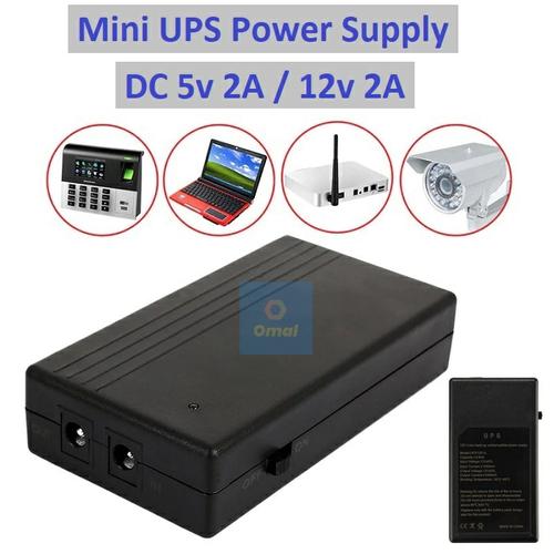 Jual Portable Smart Mini UPS 5V 12V 2A 2000mAh Router Wifi CCTV Modem ...