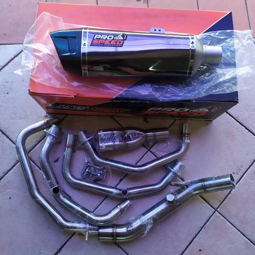Jual knalpot Prospeed shark black zx25r ZX25R 4 cylinder full system ...