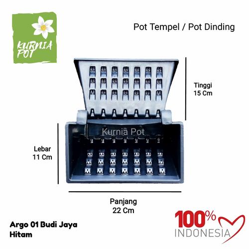 Jual Pot Dinding Argo 01 BJ Hitam Dimensin 22 Cm x 11 Cm - Kota ...