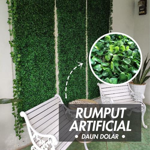 Jual Rumput Artificial Rumput Sintetis Daun Dollar Hiasan Dinding ...