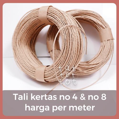 Promo TALI KERTAS KRAFT PAPER BAG ROPE CRAFT PER METER - Tali cokmud S4 ...