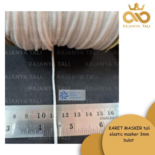 Jual KARET MASKER tali elastic masker 3mm bulat - Putih - Jakarta Barat ...