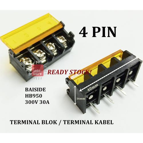 Jual Terminal Blok 4Pin Terminal Kabel 4 pin socket terminal Baut ...