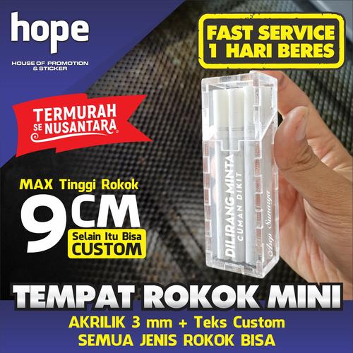 Jual Case Rokok Mini - Akrilik Bening 3 mm - Teks Bebas Custom - Kota ...