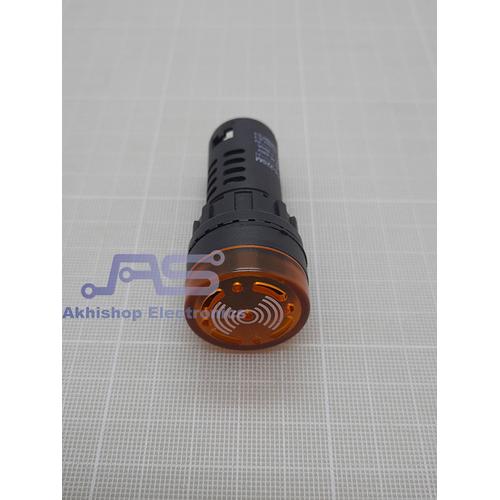 Jual Flash Buzzer 22mm AD16-22SM Lampu Indikator Buzzer Kuning AC220V ...
