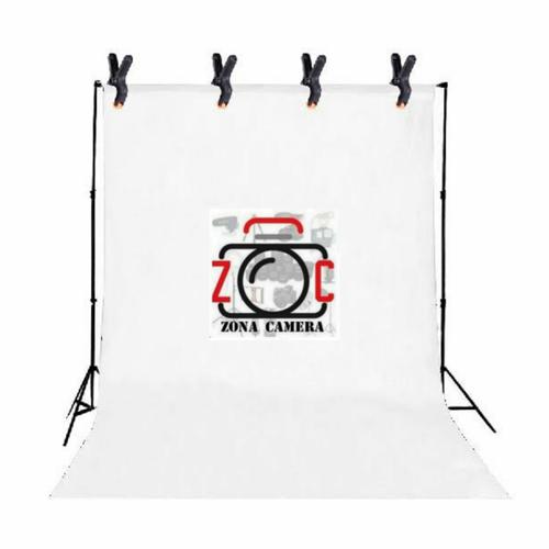 Jual Background Kain Foto Putih 4x3 Studio Layar Photo Video White ...