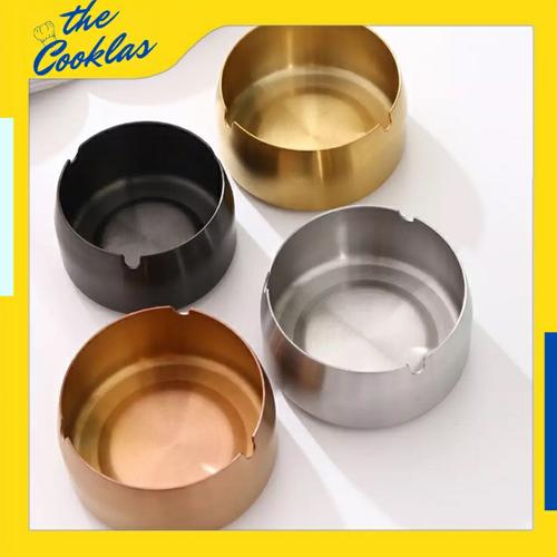 Jual Asbak Stainless Steel Bulat | Ash Tray Round Shaped - Hitam - Kota ...