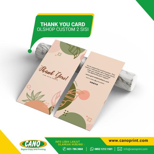 Jual Thank You Card | Kartu Ucapan| 2 sisi - 12 x 15 cm - Kota Depok ...