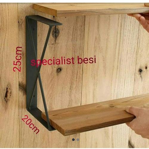 Jual Rak Besi Siku Penyangga Rak Ambalan 25x20cm Siku Besi Siku Dinding ...