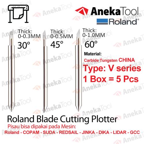Jual Pisau Cutting Sticker Roland Blade - V Series (Baja Carbide China) - 45 - Jakarta Pusat ...
