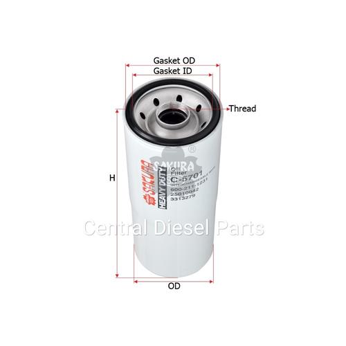 Jual Oil Filter Oli WA470-3 WA500-3 WA600-3 C-5701 C5701 Sakura ...