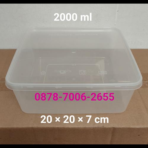 Jual Thinwall Kotak 2000 ml/ Kotak Plastik/ Kotak Makan/ Food Container ...