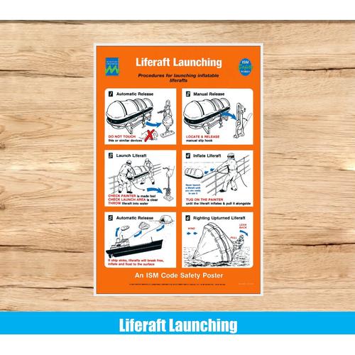 Jual Sticker Poster Imo Liferaft Launching safety warning Surabaya ...