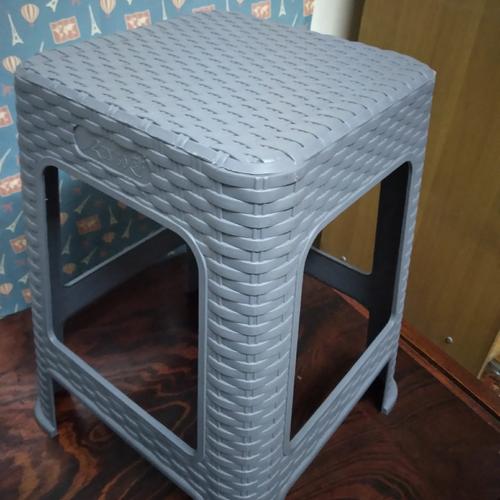 Jual BANGKU ROTAN PLASTIK - KURSI BASO PLASTIK MOTIF ROTAN - Abu-abu ...
