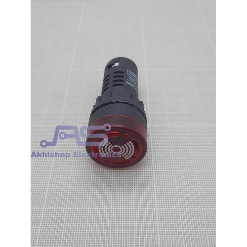 Jual Flash Buzzer 22mm AD16-22SM Lampu Indikator Buzzer Merah AC220V ...