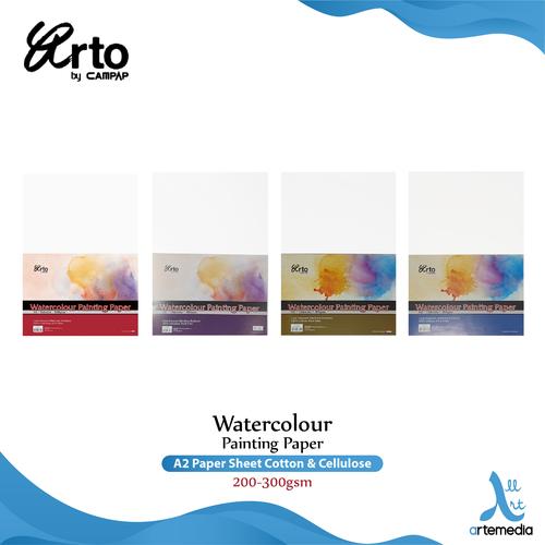 Jual Arto A2 Watercolour Paper Sheets - CELLULOSE 200g - Jakarta ...