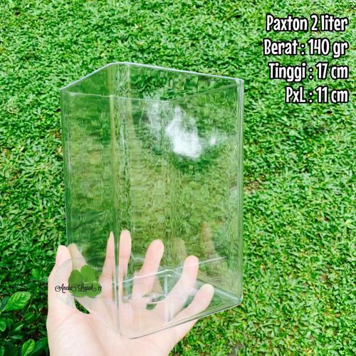 Jual toples paxton 2 liter cupang toples solitaire acrylic clear bening ...