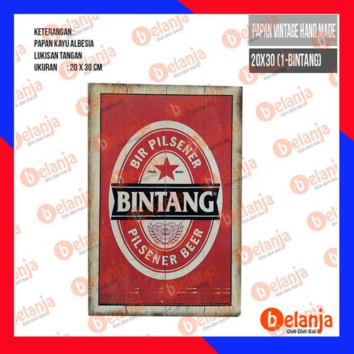 Jual Hiasan Dinding Papan Vintage Hand Made 20x30 (1-Bintang) - Kota ...