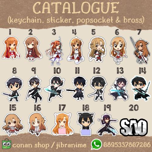 Jual sticker/ stiker /label anime SAO / sword art online - Kota Bandung ...