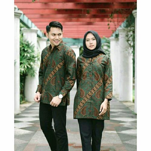 Jual Batik talenta Couple batik warna ijo botol lapis furing dan trikot ...