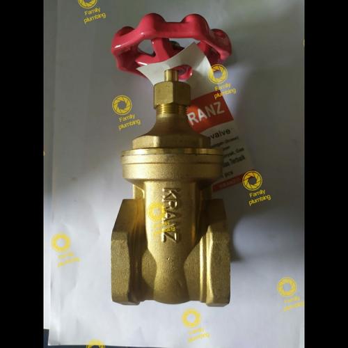 Jual GATE VALVE STOP KRAN PUTER 2" INCH KRANZ YUTA HQ RANDOM KUNINGAN ...