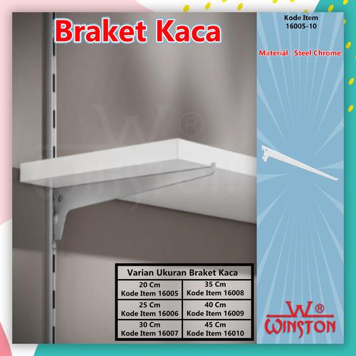 Jual Bracket Kaca 20 Cm Siku Braket Penyangga Rak Kaca Daun Bracket ...