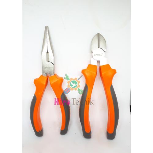Jual CAMEL - Tang Orange Kombinasi Tang Lancip Tang Potong 6 Inch ...